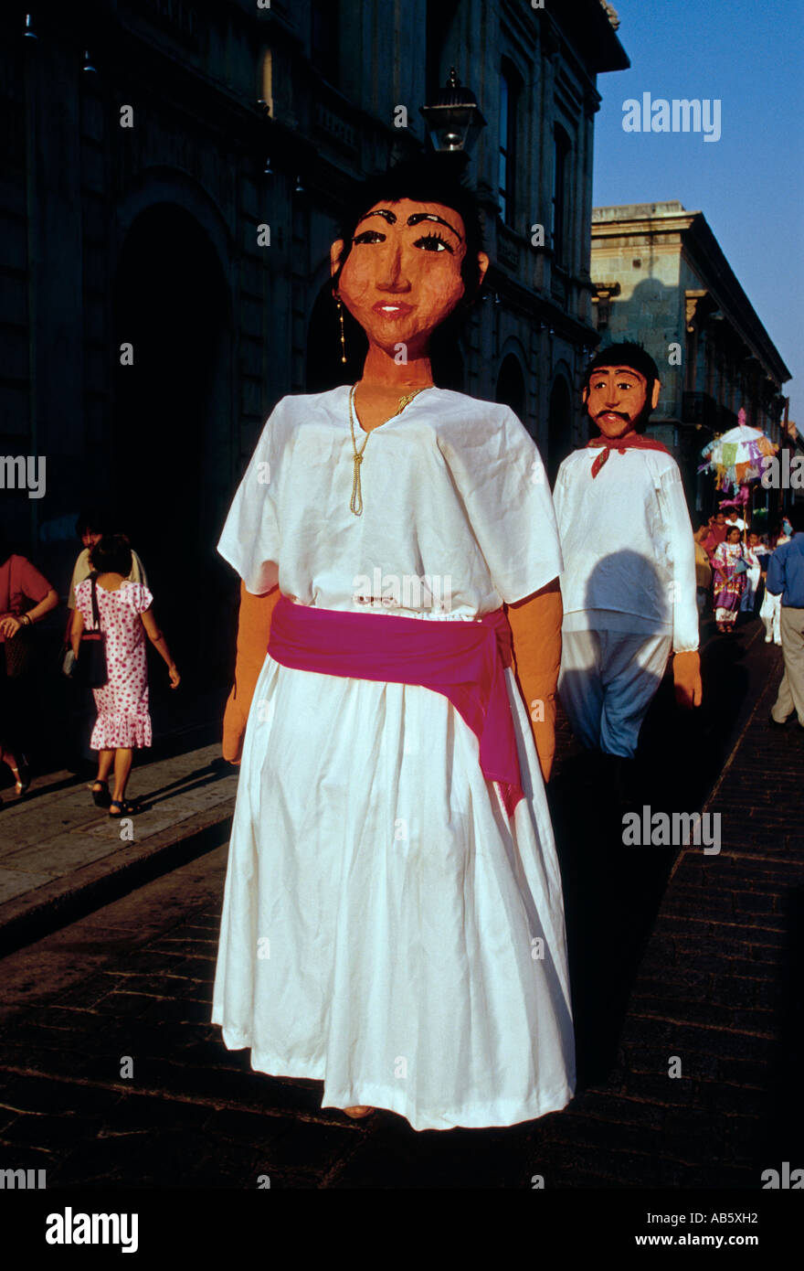 Mexican parade, Guelaguetza Festival, capital city, Oaxaca de Juarez ...