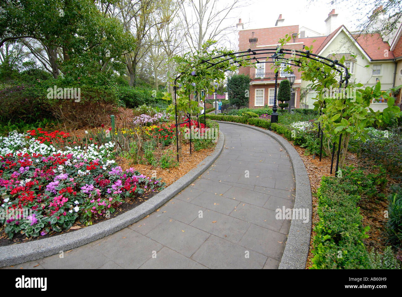 Landscaping at the Epcot Center at Walt Disney World Theme Park Orlando ...