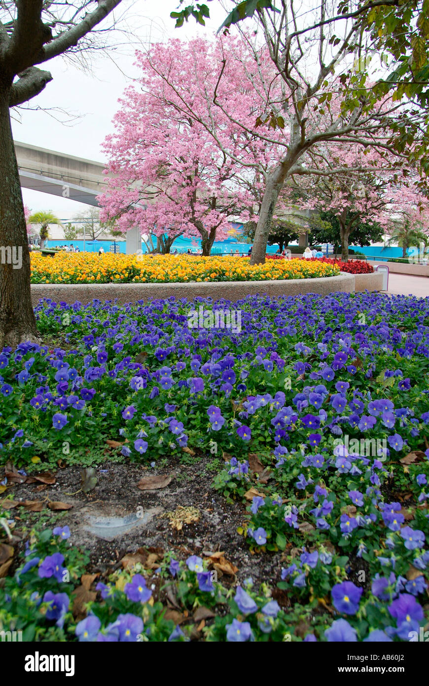 Landscaping at the Epcot Center at Walt Disney World Theme Park Orlando ...