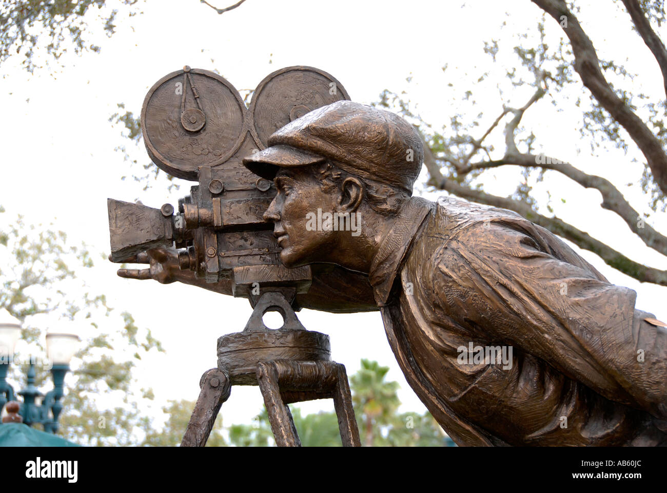 Statue of a movie film photographer at MGM Studios at Walt Disney World ...