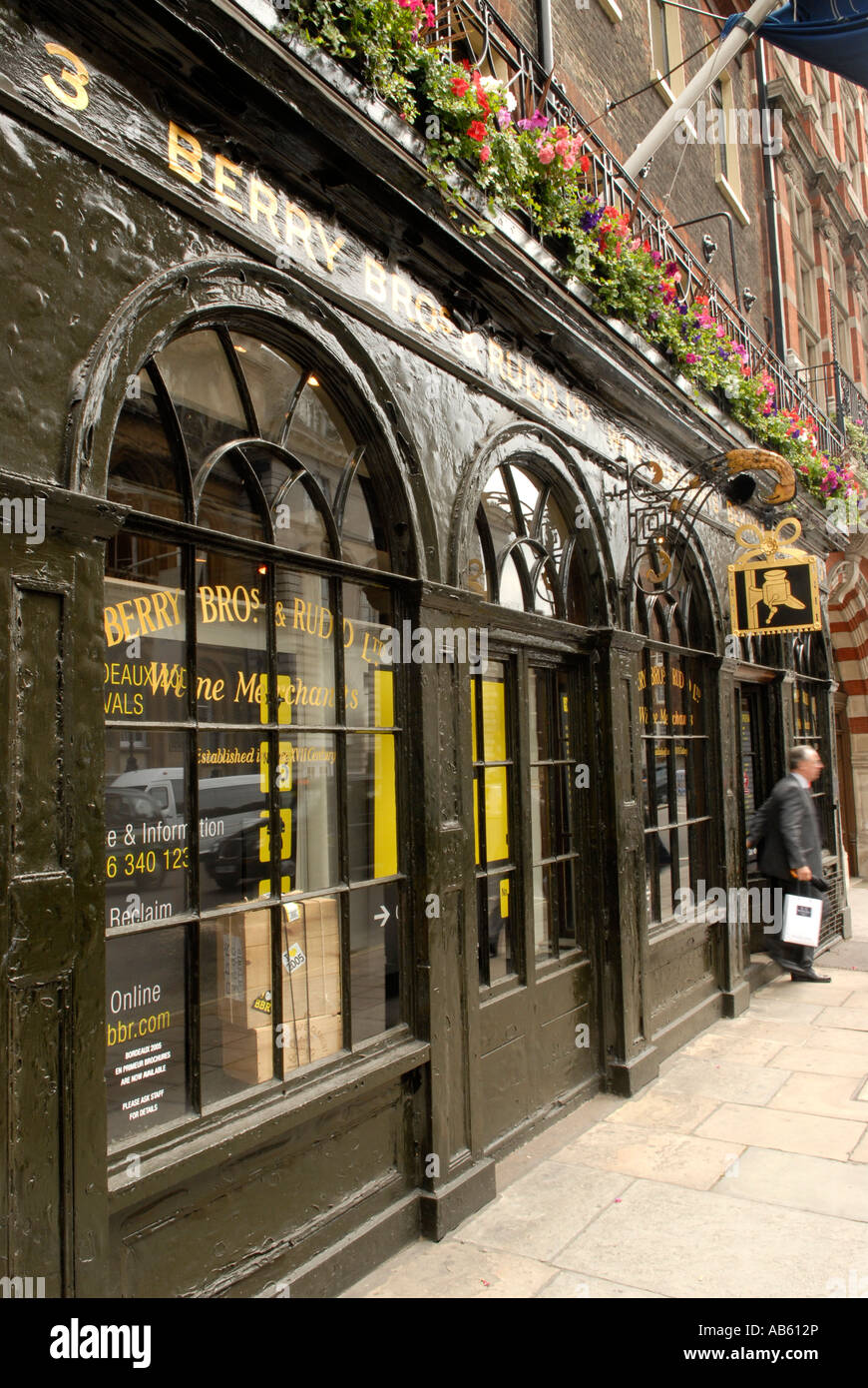The exterior of Berry Bros and Rudd specialist wine merchants, central ...