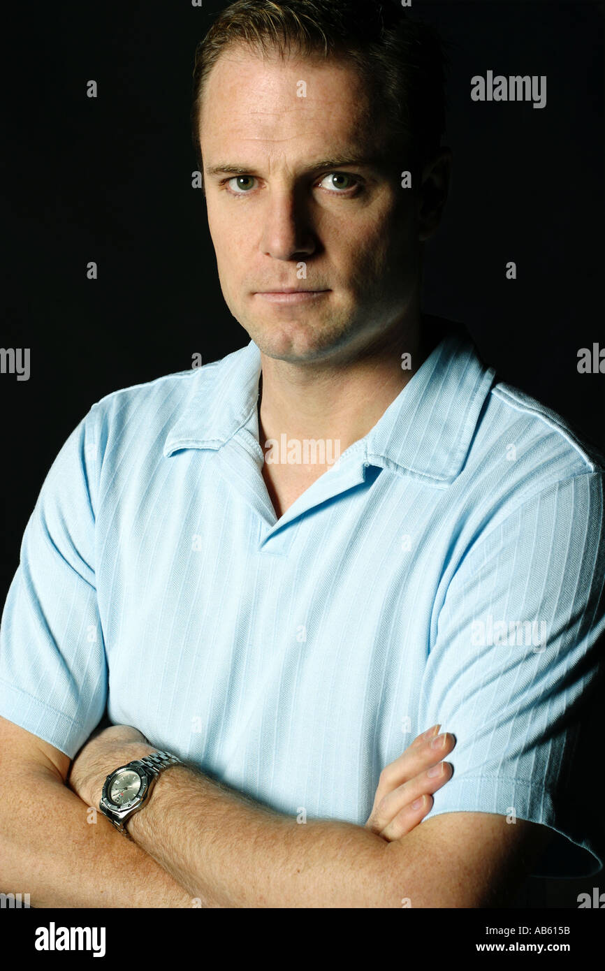Portrait of a man in the studio Stock Photo - Alamy