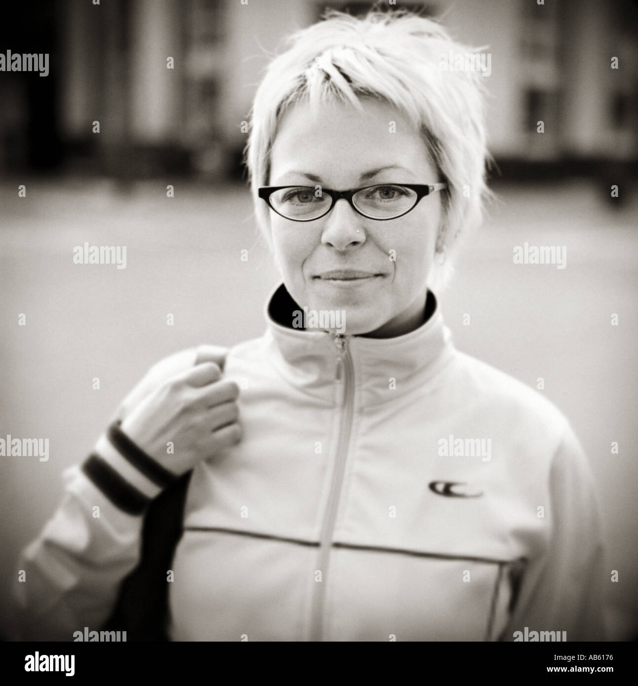 Blond woman in downtown Victoria June 2003 Stock Photo - Alamy