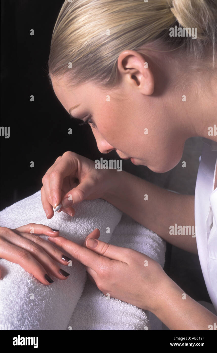 MANICURE SKIN AND NAILS CARE Stock Photo - Alamy