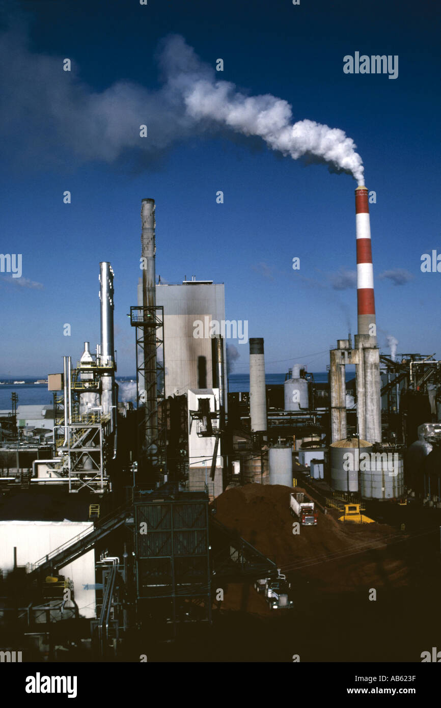 Pulp Mill paper and wood products Port Angeles Washington USA Stock ...