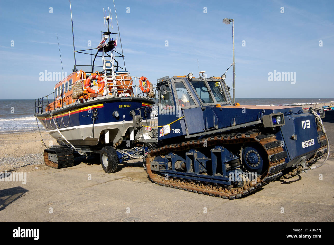 RNLI Lifeboat on slipway at Cromer Norfolk Stock Photo - Alamy