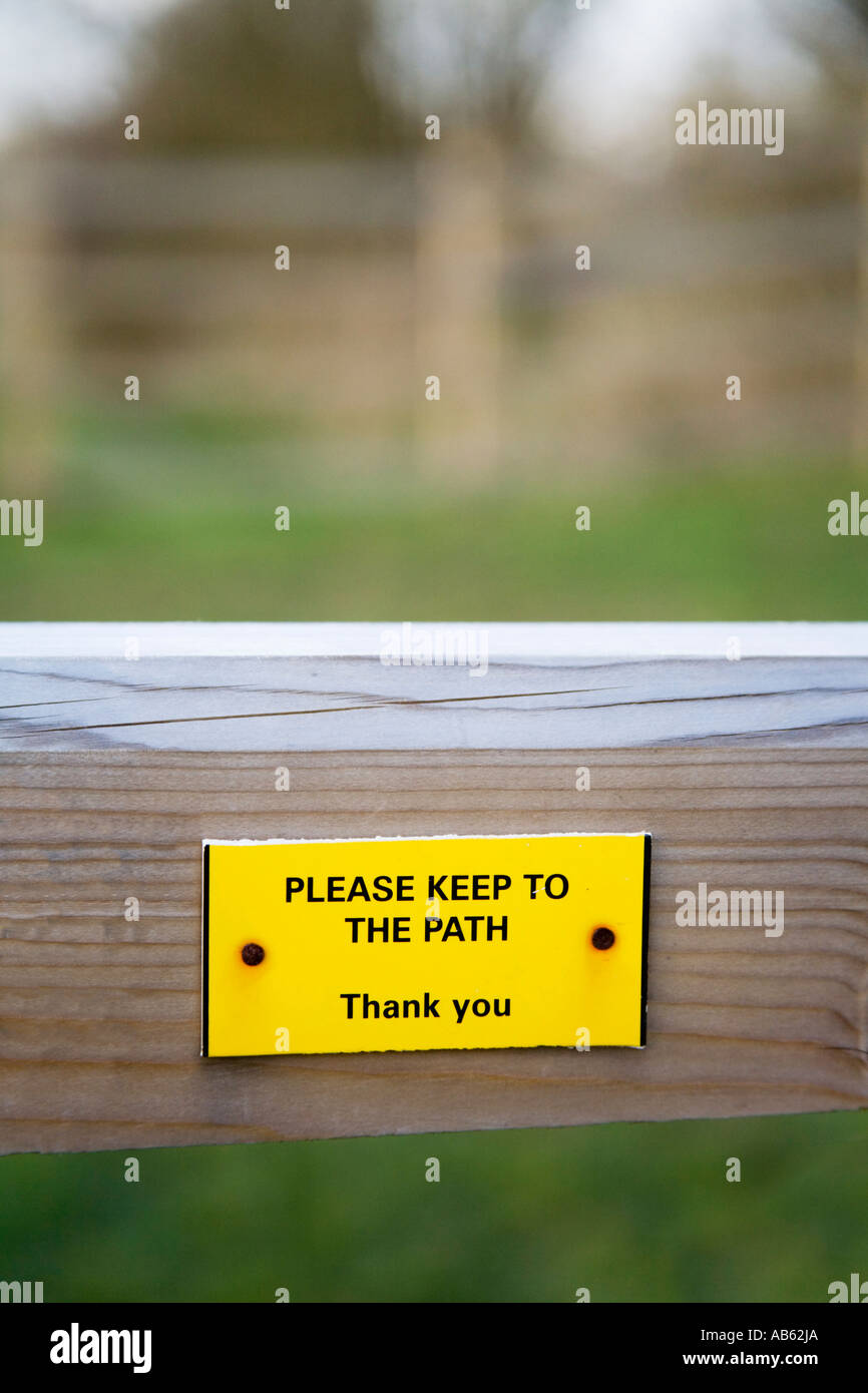 Please Keep To The Path Sign High Resolution Stock Photography and ...