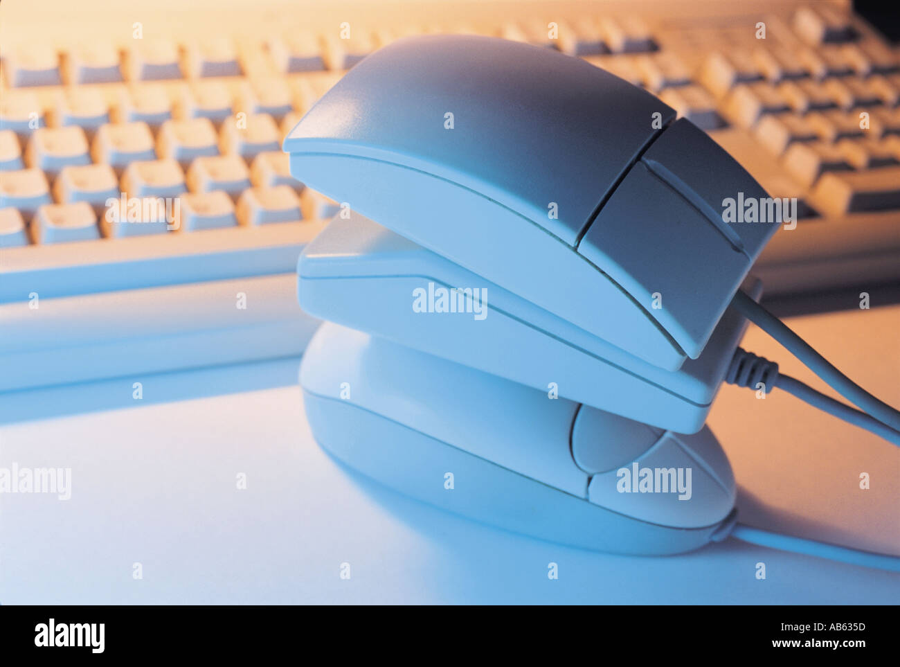Computer Mouses and Keyboard Stock Photo - Alamy