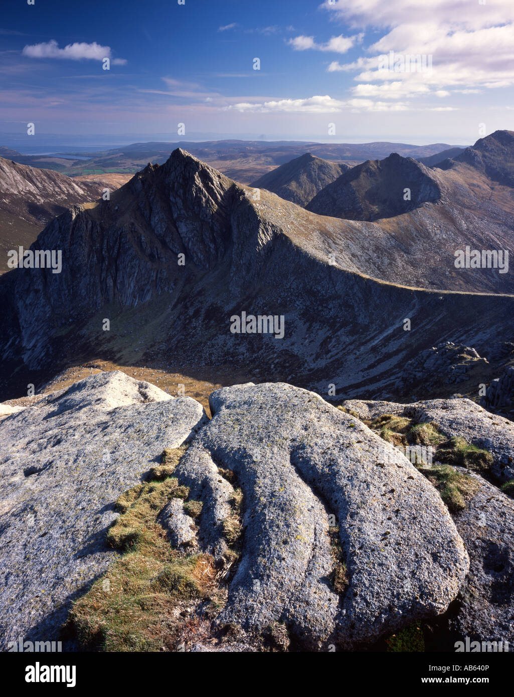 Cir Mhor viewed from Castail Abhail with Holy Island beyond Goatfell ...