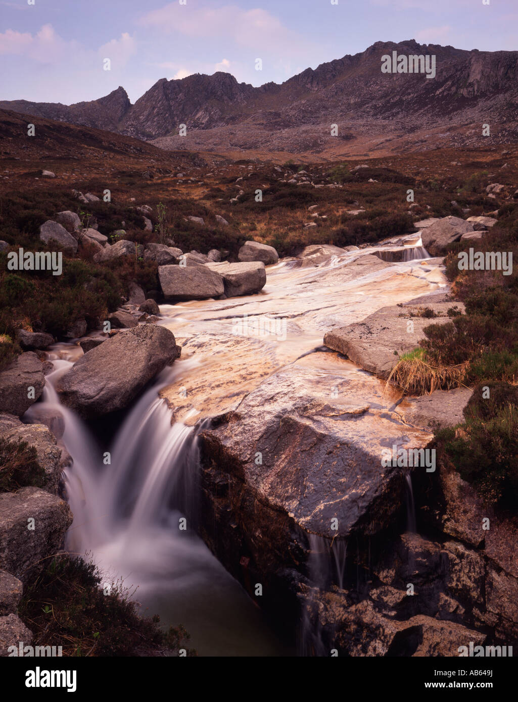 The Witches step, Castail Abhail viewed from North Glen Sannox, Arran ...