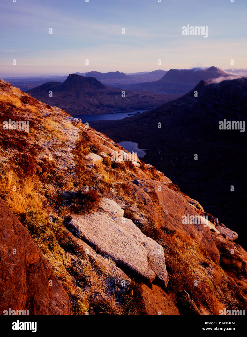 Mountains of Inverpolly from Ben More Coigach Stock Photo - Alamy