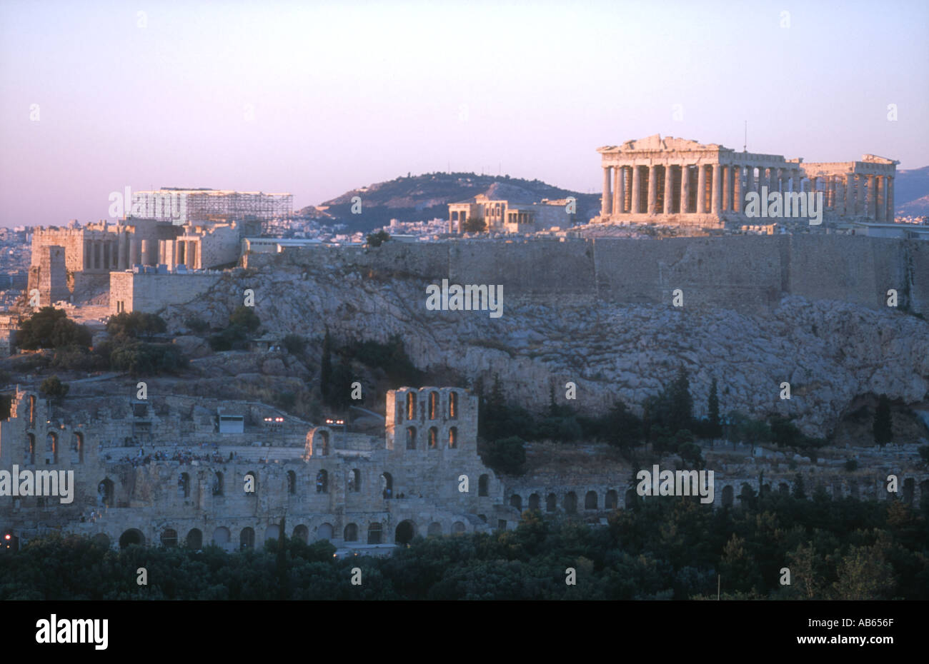 Doric parthenon temple sunset acropolis hi-res stock photography and images - Alamy