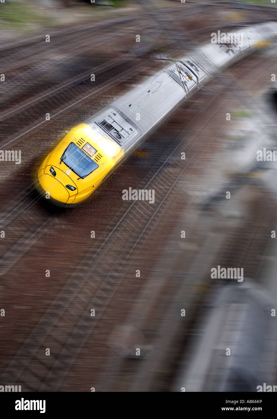 Fast train with motion blur Stock Photo - Alamy