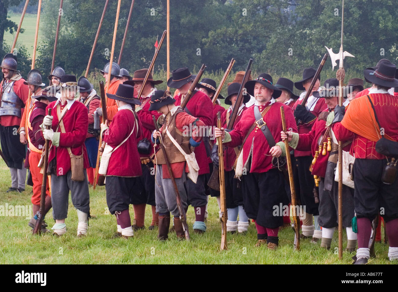 Troops gathering as The Sealed Knot re enact the Battle of Edgehill ...