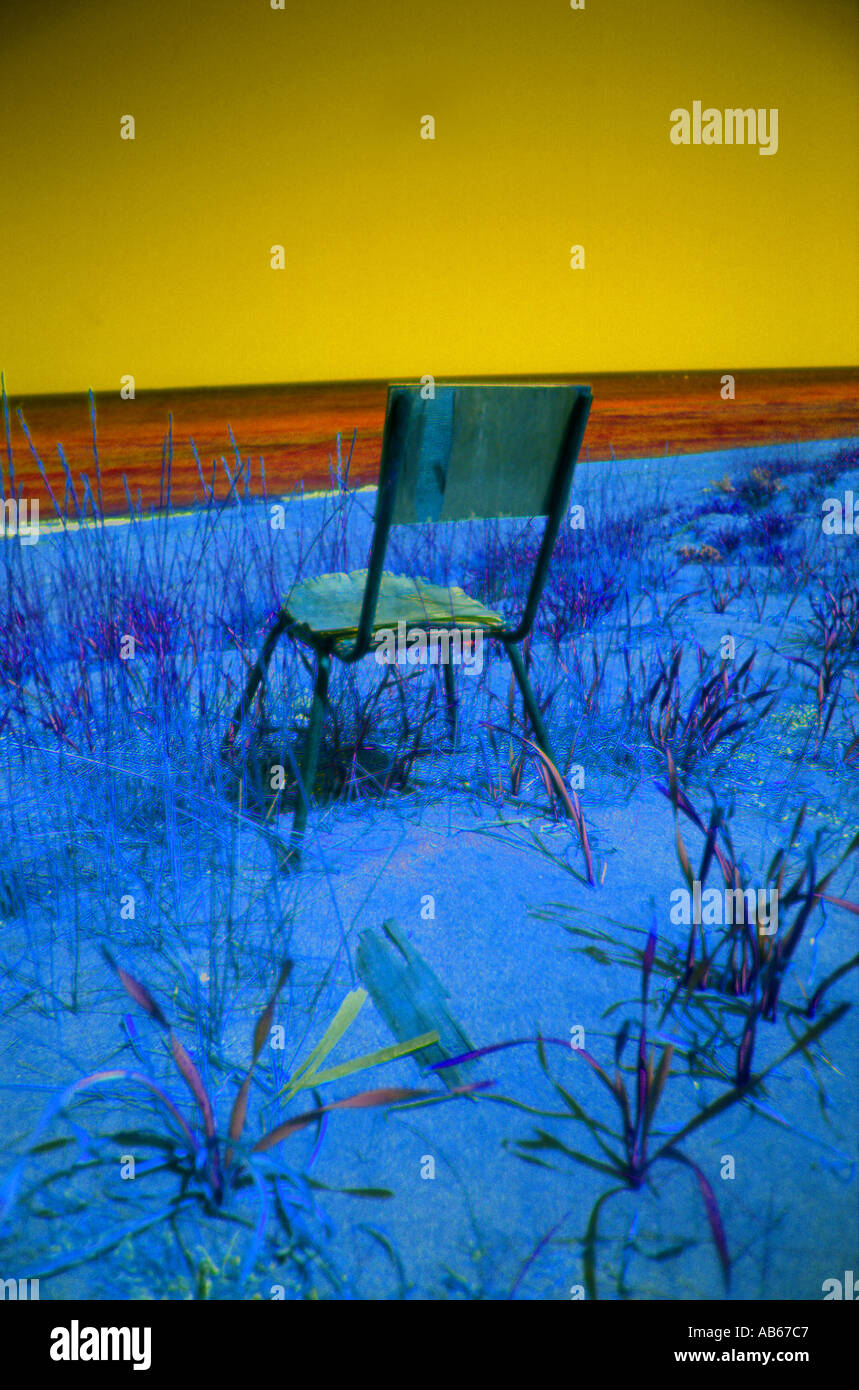 Chair on beach at Bafra Cyprus Stock Photo - Alamy
