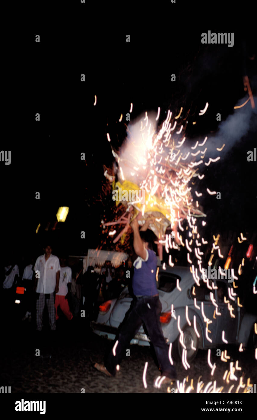 Mexico fireworks bull hi-res stock photography and images - Alamy