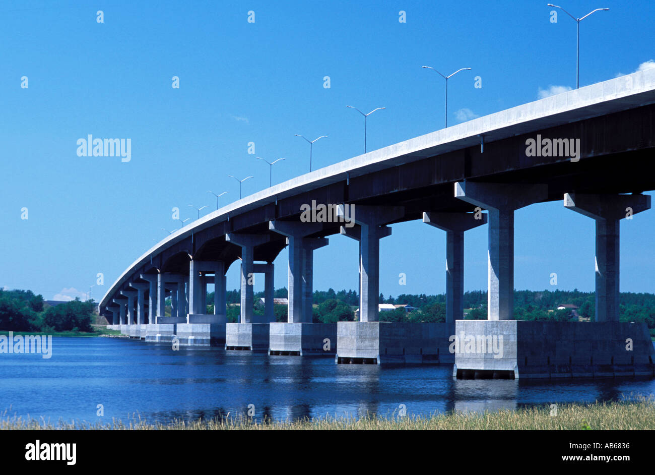 Four lane Bridge over St John River New Brunswick Stock Photo - Alamy