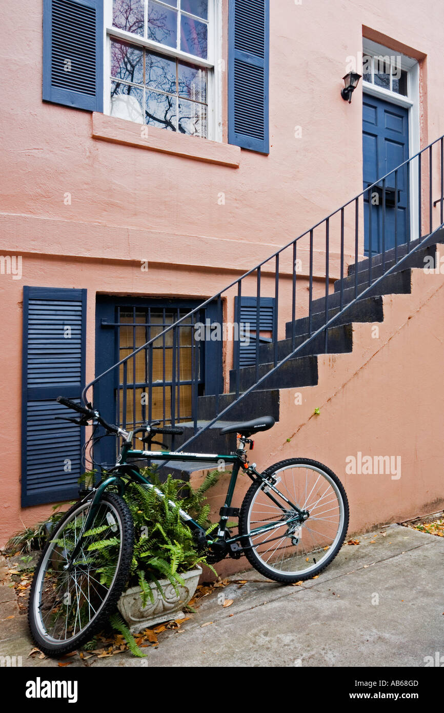 Staircase in the Historic District of Savannah Georgia Stock Photo - Alamy