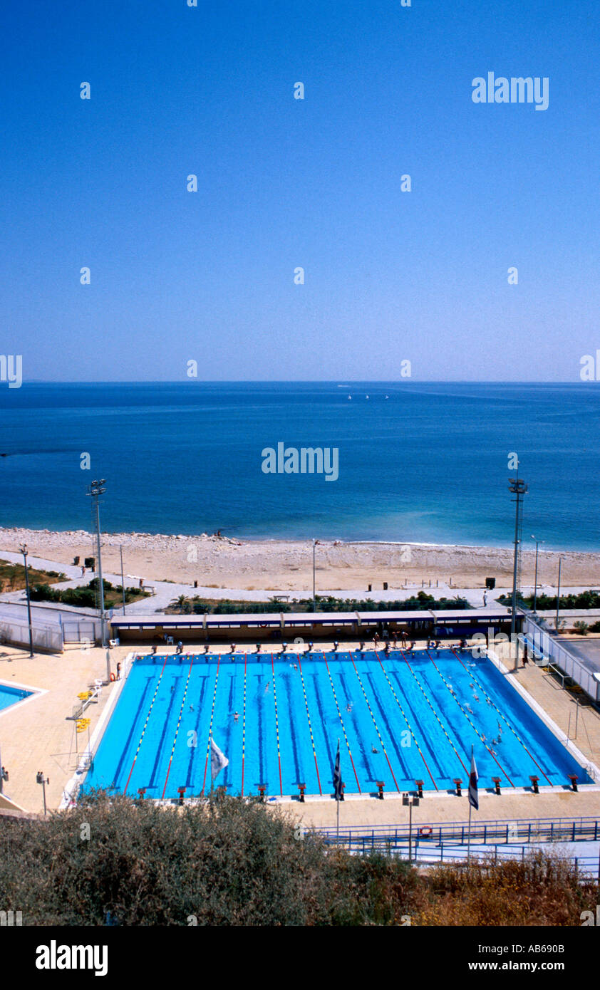 Athens beach pool pireus hi-res stock photography and images - Alamy