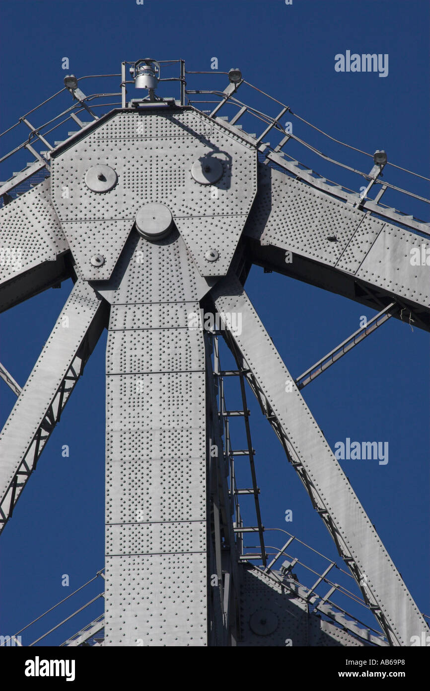 Story Bridge steel construction detail showing use of rivets. Brisbane ...