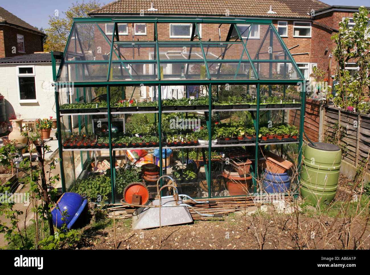 HORTICULTURE. GREENHOUSE IN RURAL GARDEN Stock Photo - Alamy