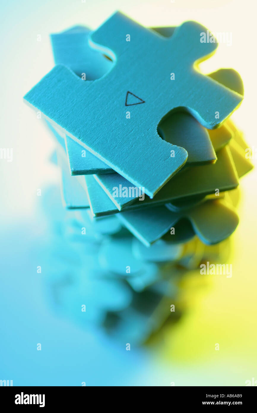Stack of Puzzle Pieces Stock Photo - Alamy