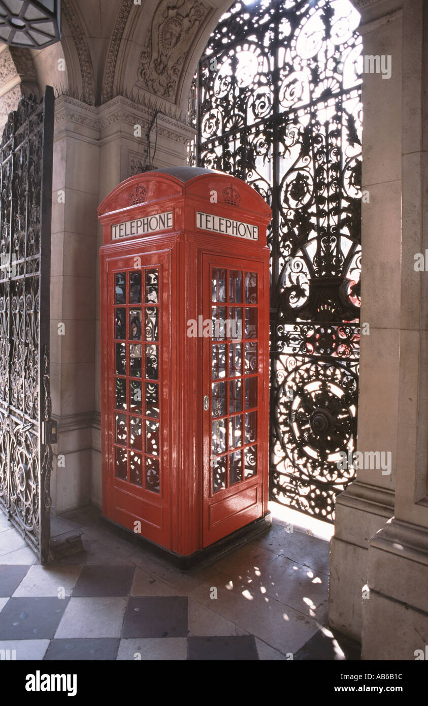 A traditional red telephone box off Piccadilly London Stock Photo - Alamy