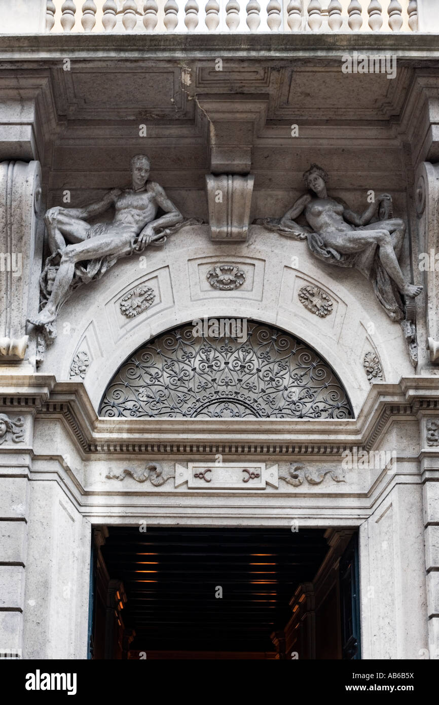 Detail of a beautiful palace front door in Milano, Italy Stock Photo ...