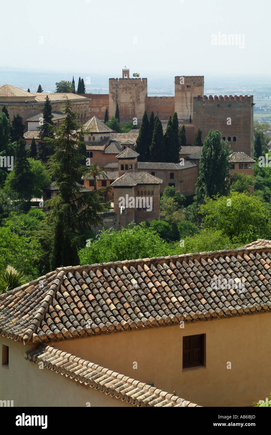 Granada Spain Europe EU. The Alhambra viewed from The Generalife Stock ...