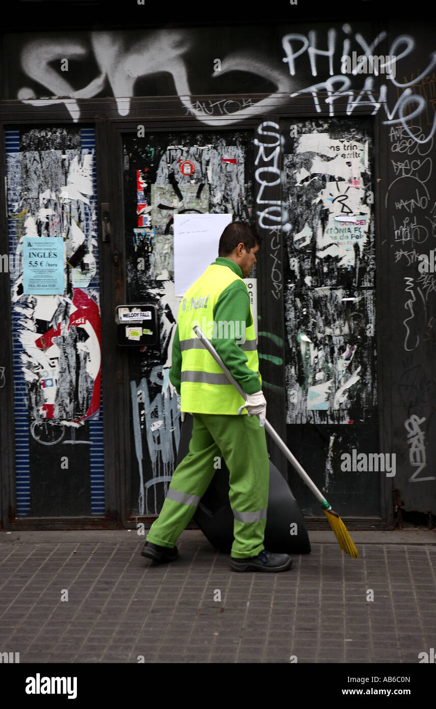 Spanish street cleaner hi-res stock photography and images - Alamy