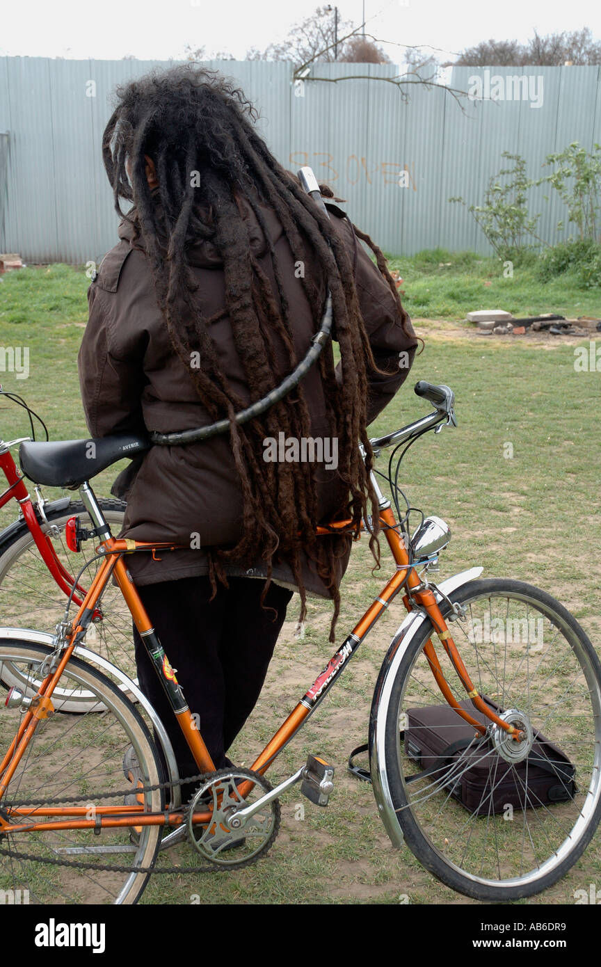 Asian man with Rastafarian dreadlocks Stock Photo - Alamy