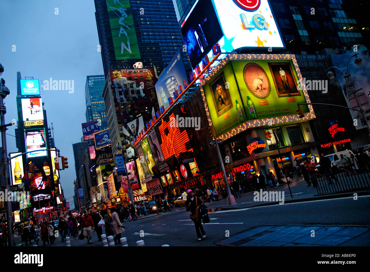 Neon Lights and Adverts, Times Square Stock Photo - Alamy