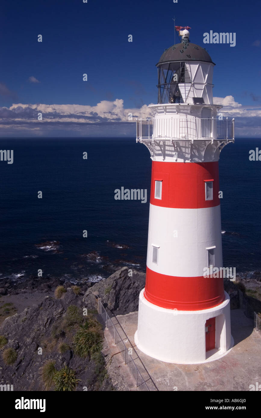 Cape Palliser lighthouse guards the eastern entrance to Cook Straite ...