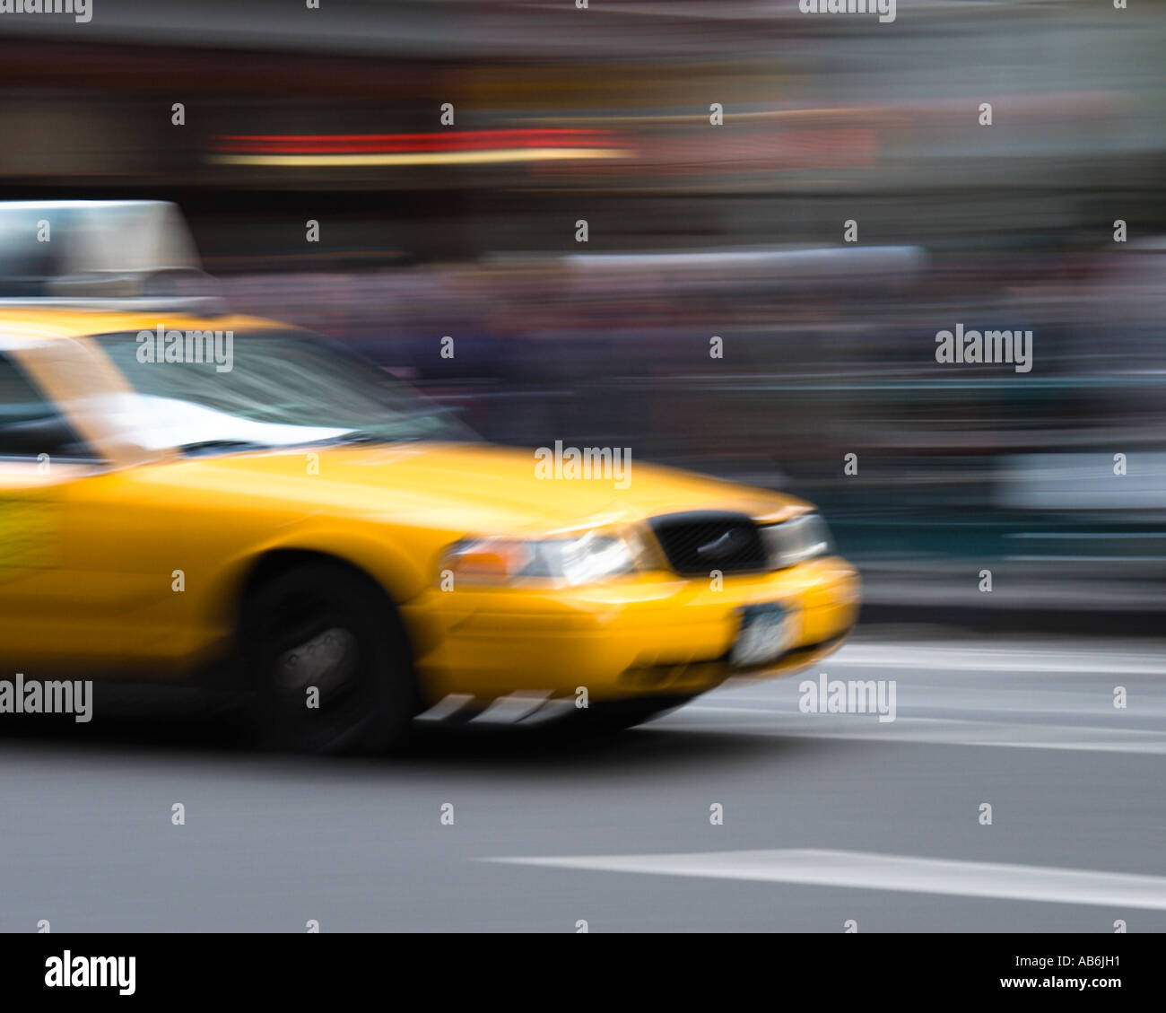 New York City Taxi Speeding Stock Photo - Alamy