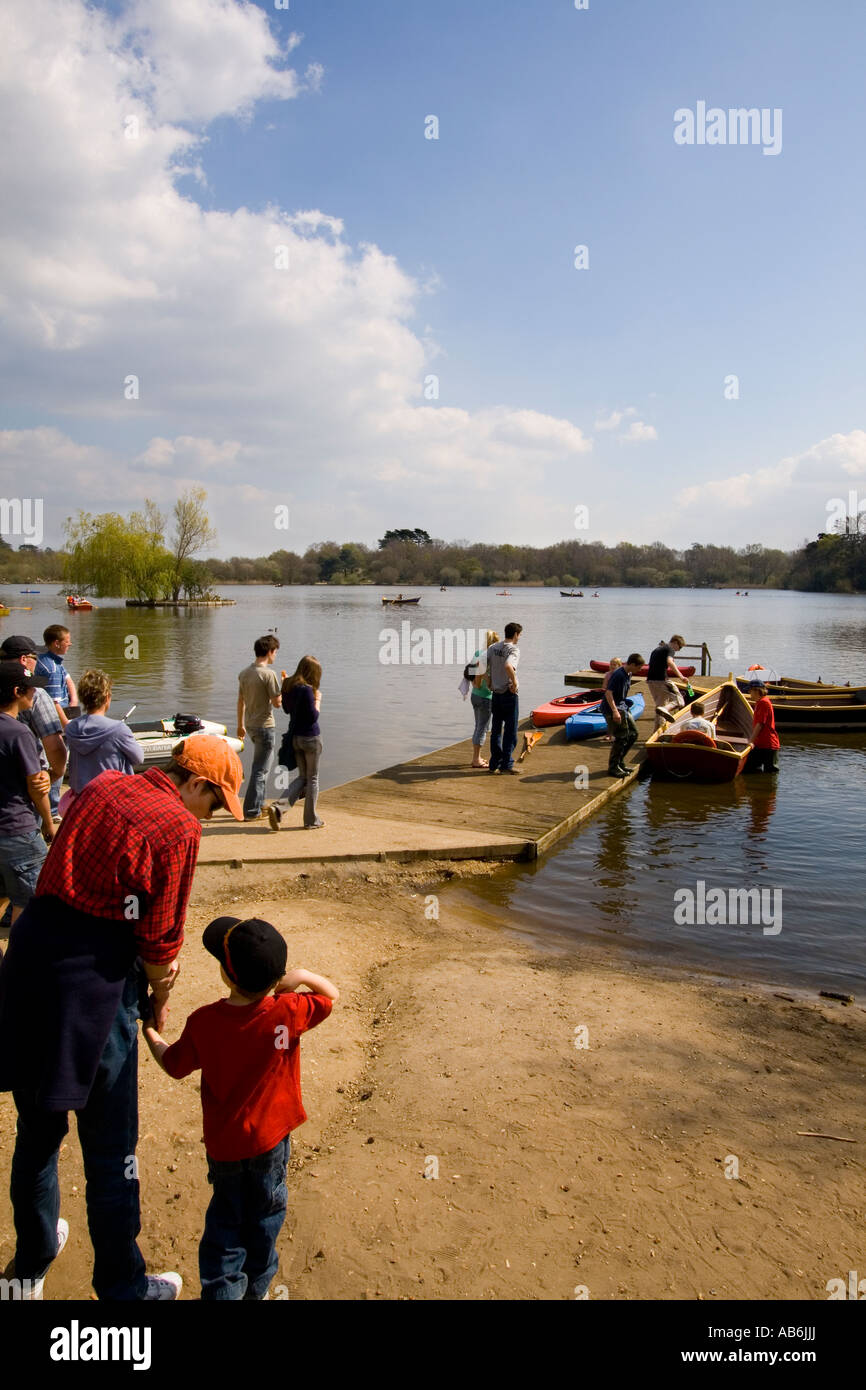 Activity at Heath Lake Petersfield Hampshire UK Stock Photo - Alamy