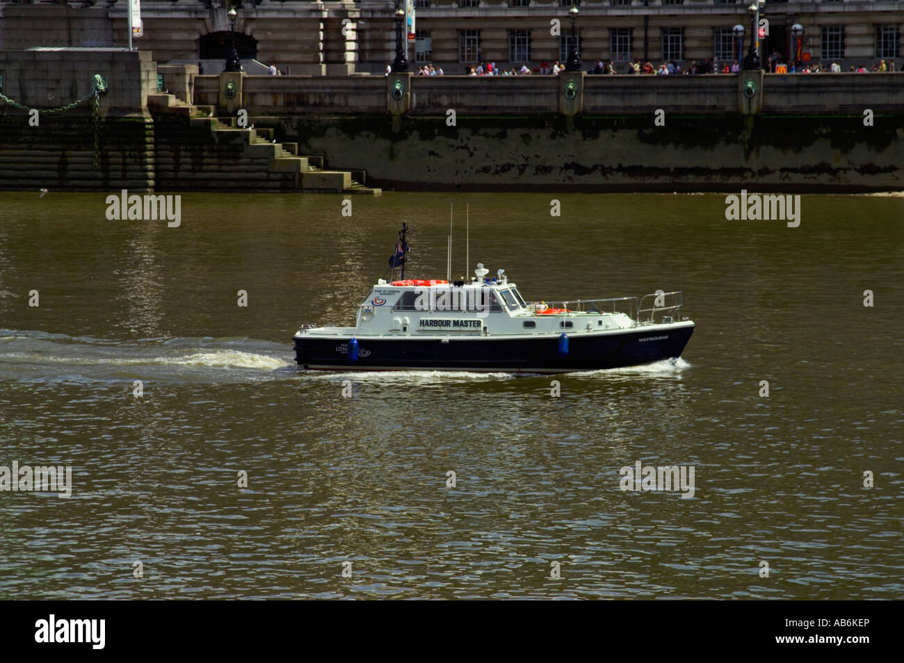 Port of London Harbour Master's Boat on the River Thames London England ...