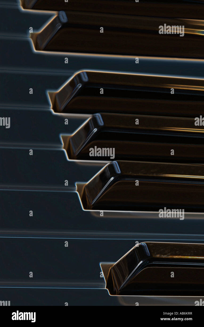 Digital manipulation close up of piano keyboard Stock Photo - Alamy