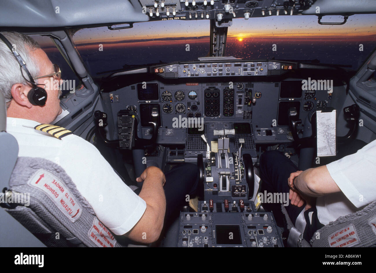 Jet, pilots in the cockpit Stock Photo - Alamy