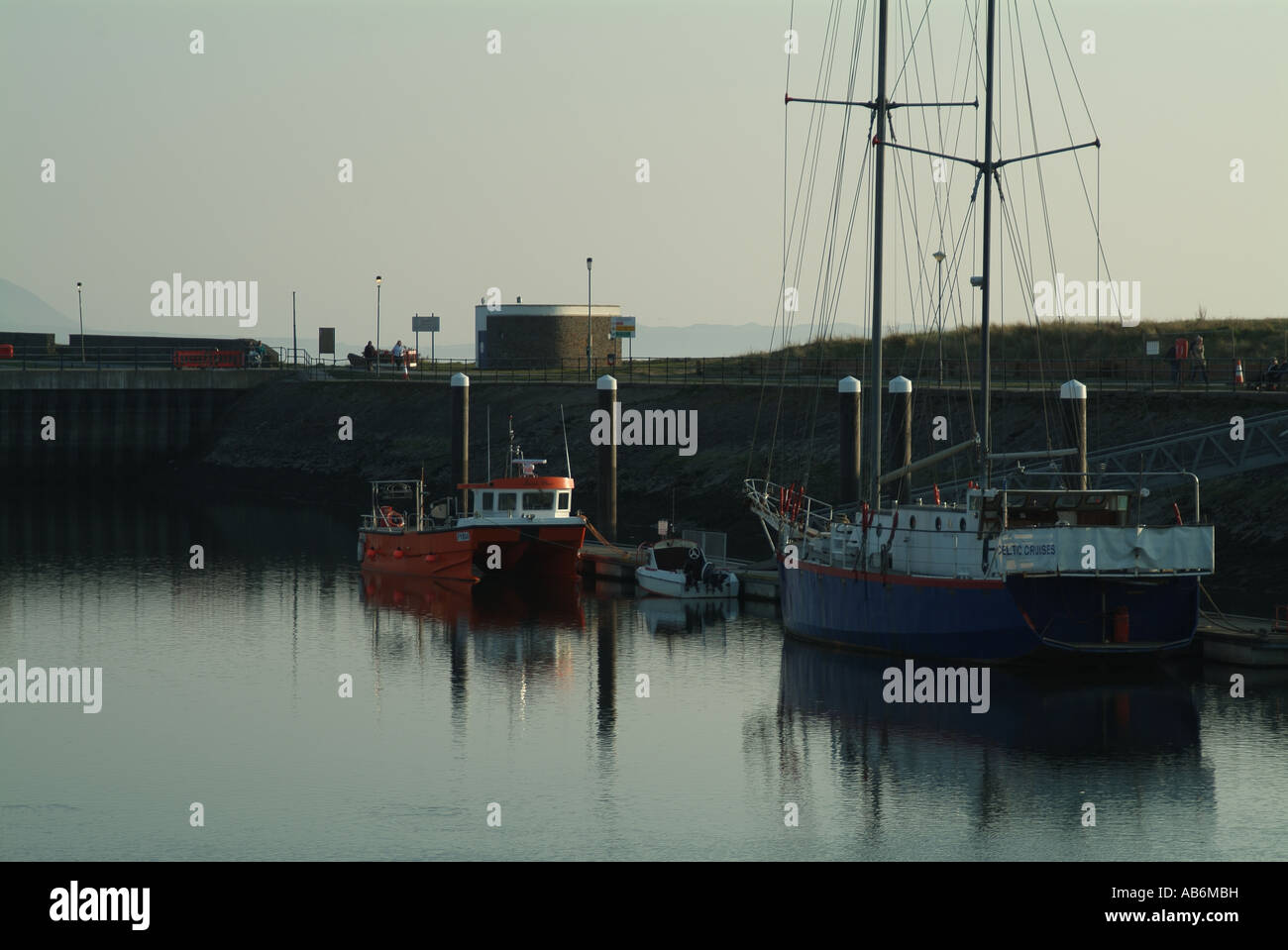 Boats in Marina Burry Port Stock Photo - Alamy