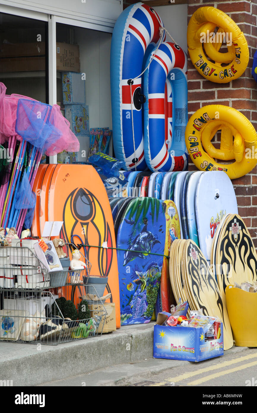 Display outside a beach shop, England, UK. April 2007 Stock Photo - Alamy