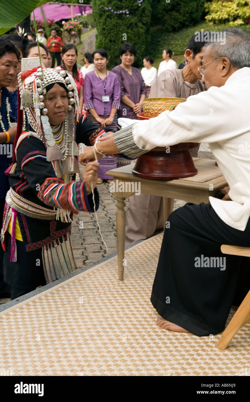 Akha people paying respect to to local governers at Songkhran Stock ...
