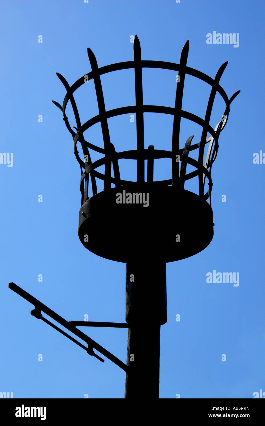 A beacon in the marina on the Shotley peninsula, Suffolk Stock Photo ...