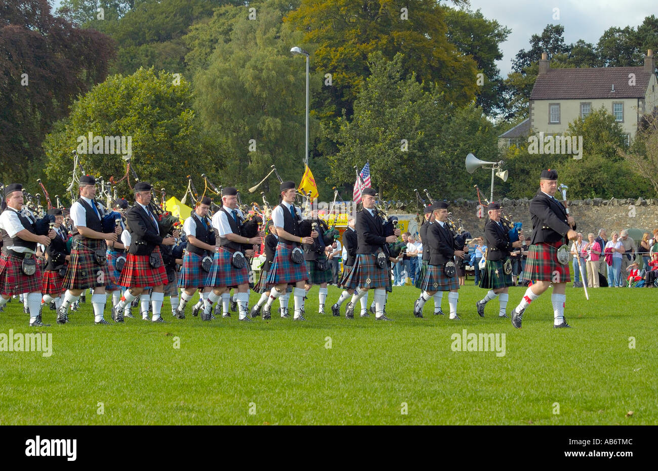 Pipe Band Peebles Highland Games Stock Photo - Alamy