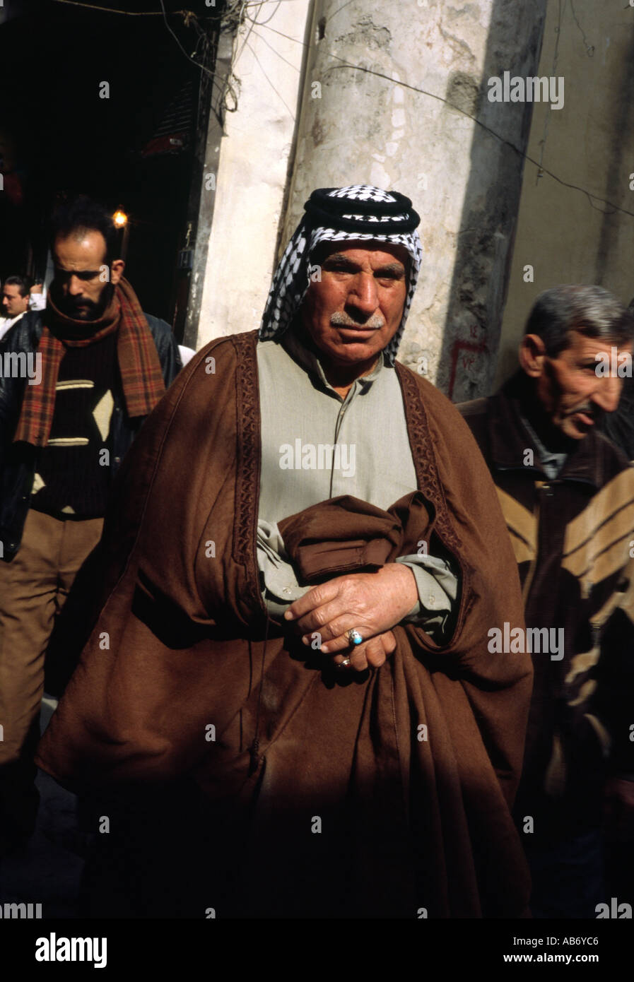 Men in traditional robes in the Souk Damascus Syria Stock Photo - Alamy