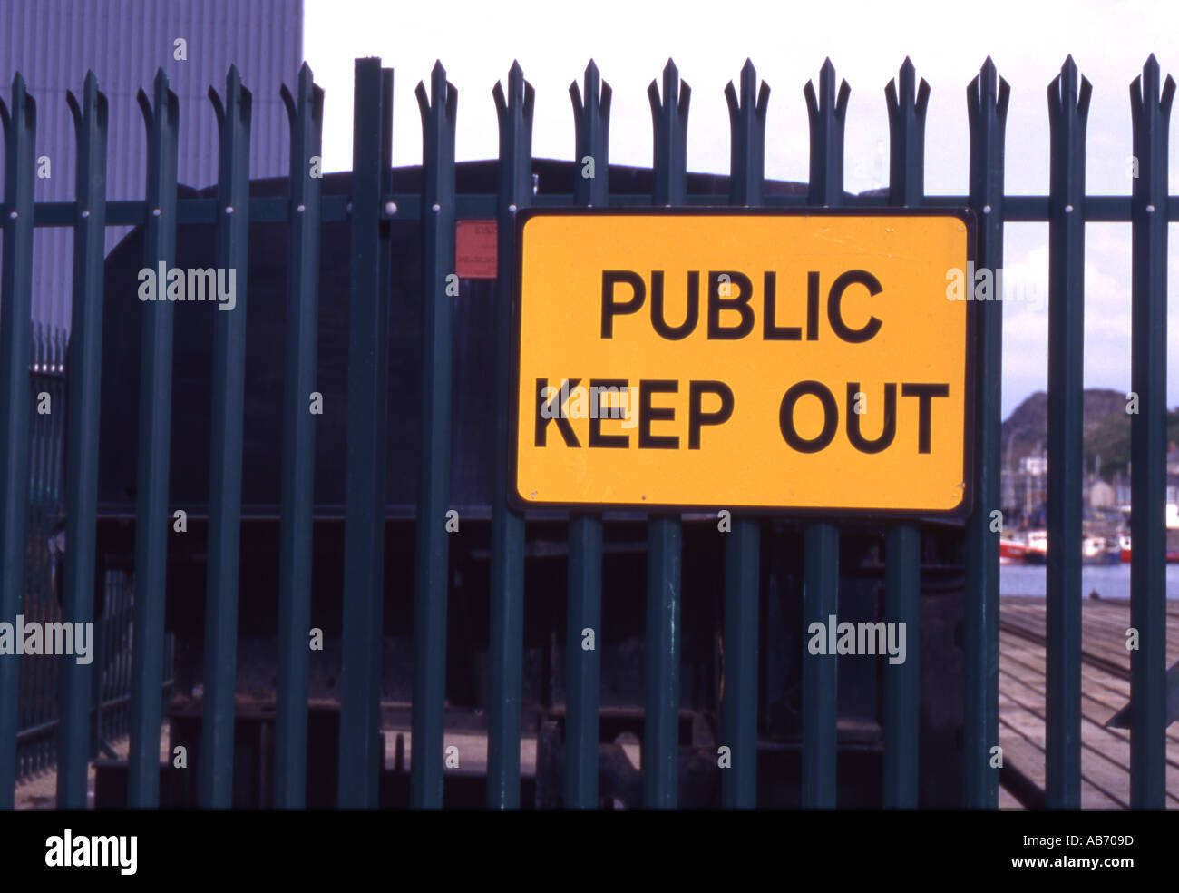 Keep out sign Howth haarbour Ireland Stock Photo - Alamy