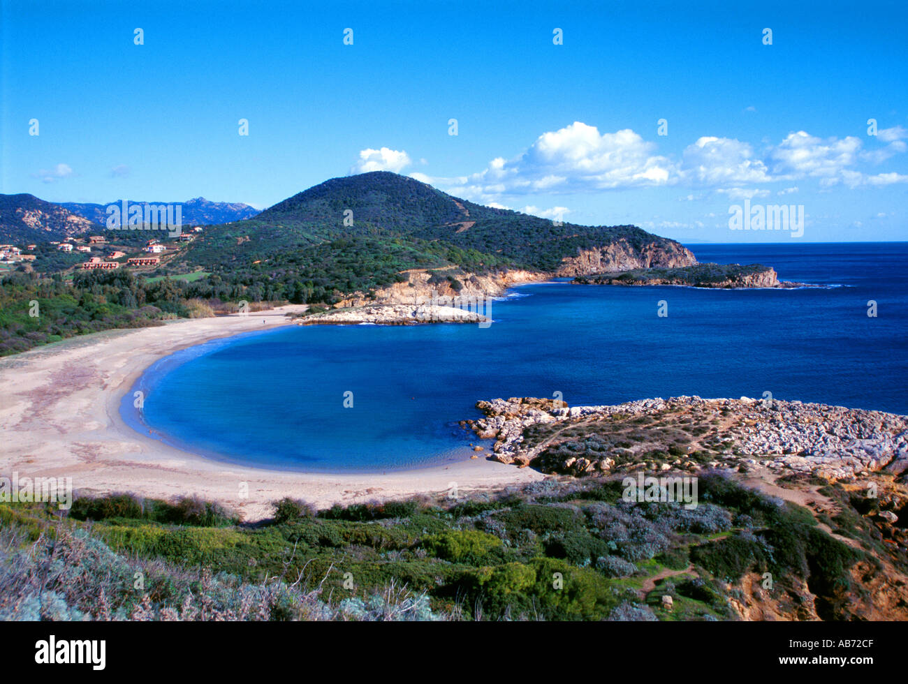 Italy Sardinia island Chia beach. The best beach in Sardinia Stock ...