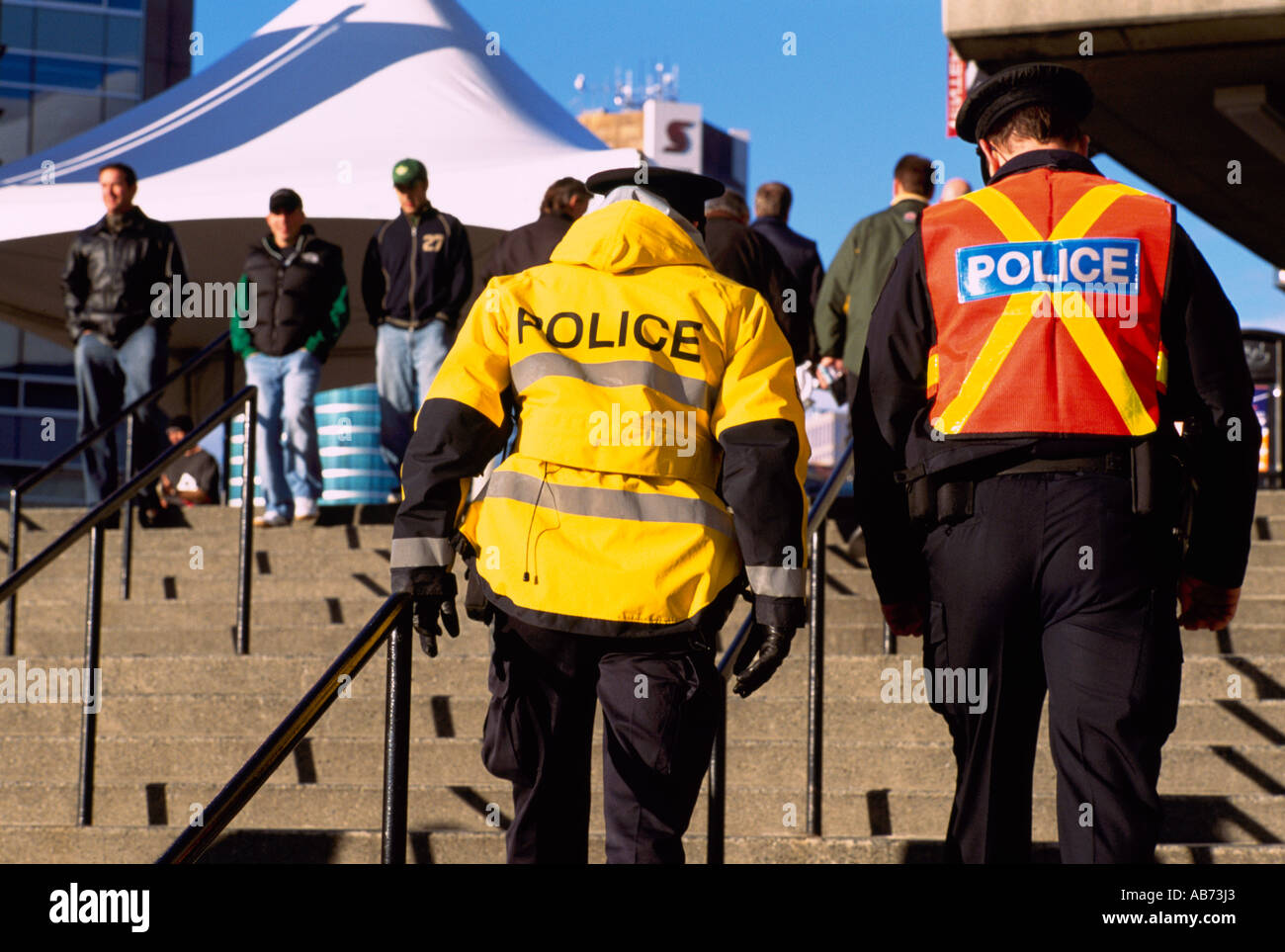 Police Officers on Duty in the City of Vancouver in British Columbia ...