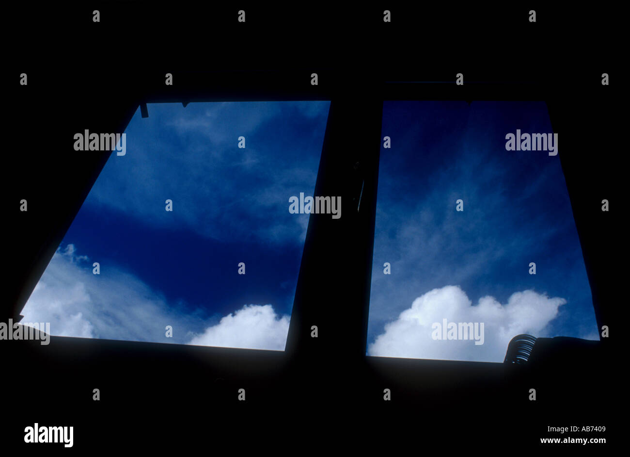 Window With Blue Sky Oxford Uk Stock Photo - Alamy