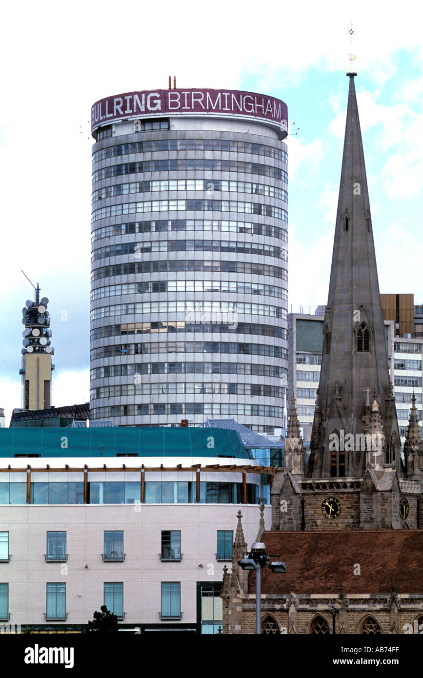 Three landmarks in the centre of Birmingham England The Telecom tower ...
