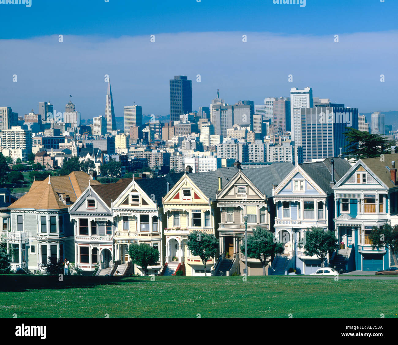 Alamo Park in San Francisco California USA Stock Photo - Alamy